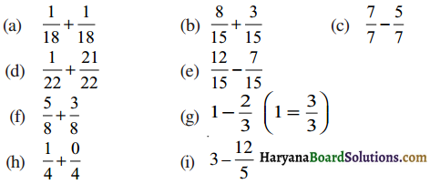 HBSE 6th Class Maths Solutions Chapter 7 भिन्न Ex 7.5 – Haryana Board ...