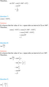 HBSE 11th Class Maths Solutions Chapter 3 Trigonometric Functions Ex 3.2 – Haryana Board Solutions