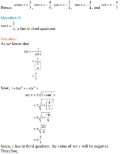 HBSE 11th Class Maths Solutions Chapter 3 Trigonometric Functions Ex 3.2 – Haryana Board Solutions