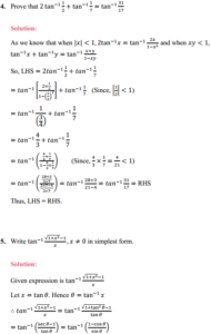 HBSE 12th Class Maths Solutions Chapter 2 Inverse Trigonometric Functions Ex 2.2 – Haryana Board ...